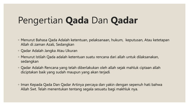 Qada dan Qadar kl.2.pptxpppppppppppppppppp | PPTX