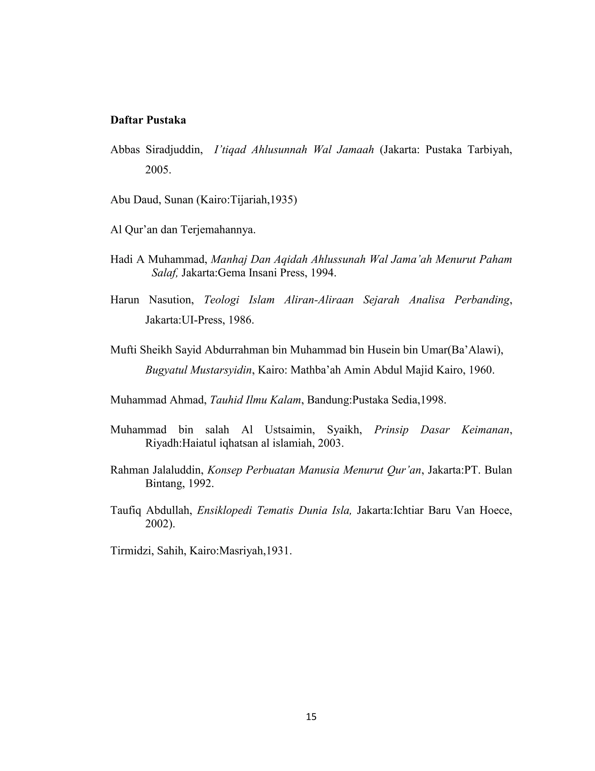 Qadariah dan jabariah | DOCX