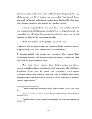 Qadariah dan jabariah | DOCX