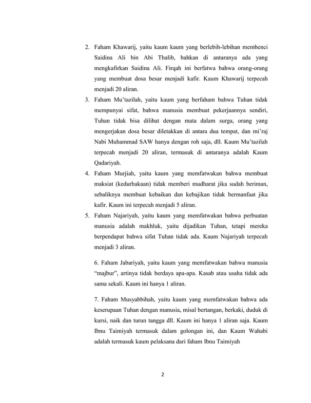 Qadariah dan jabariah | PDF