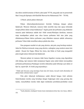 Qadariah dan jabariah | DOCX