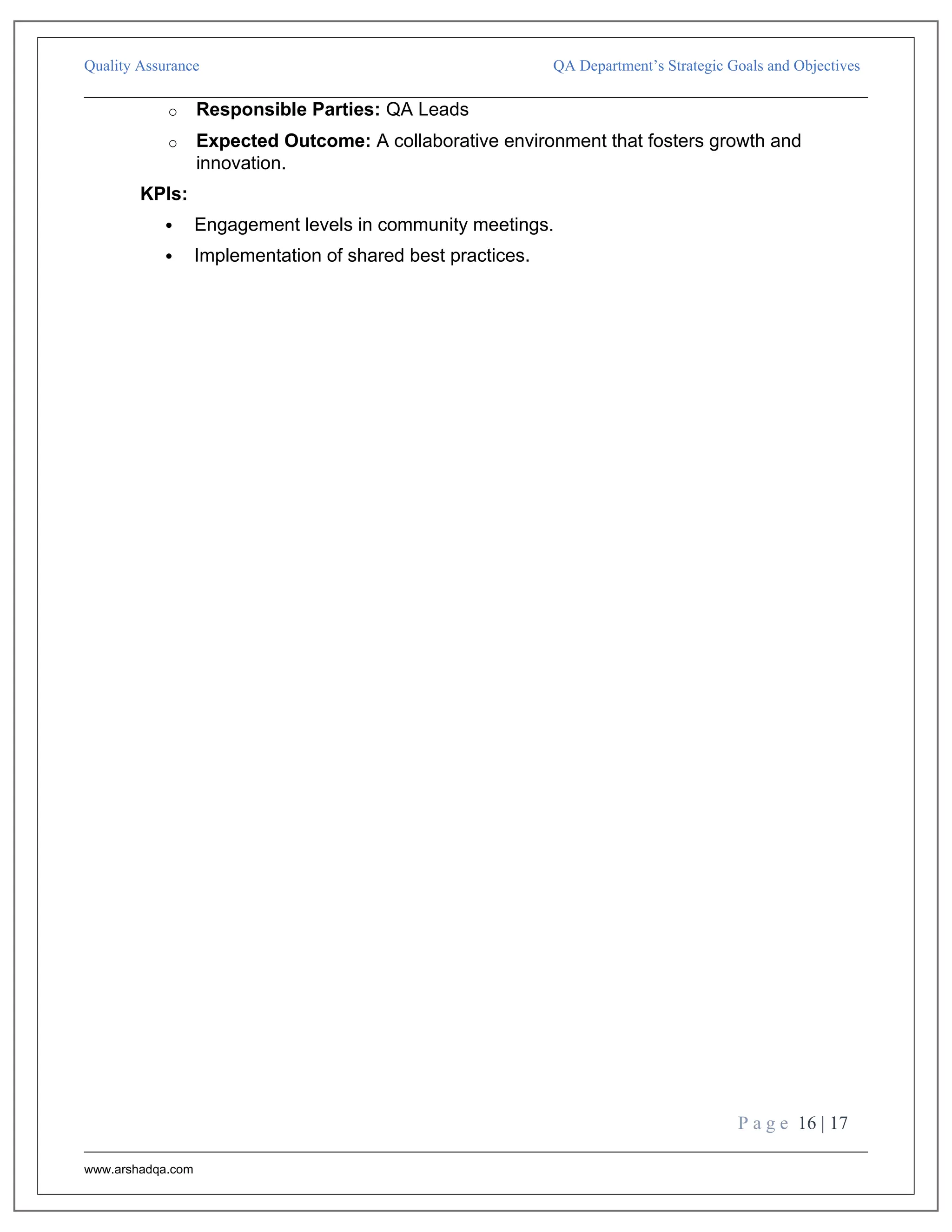 QA Strategic Plan for 5 Years from TMMI Initial to Level 5 | DOCX