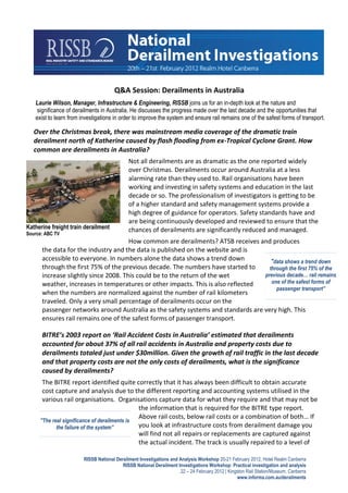 Q&A Derailments With Laurie Wilson | PDF