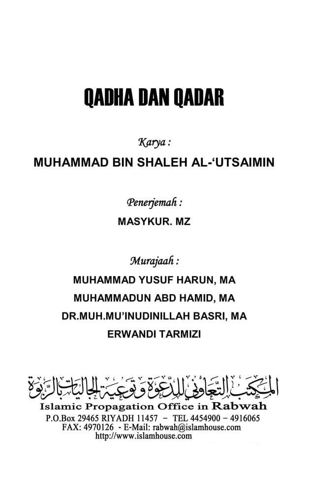 qadha-dan-qadar by Muhammad Bin Shaleh Al-'Utsaimin.pdf