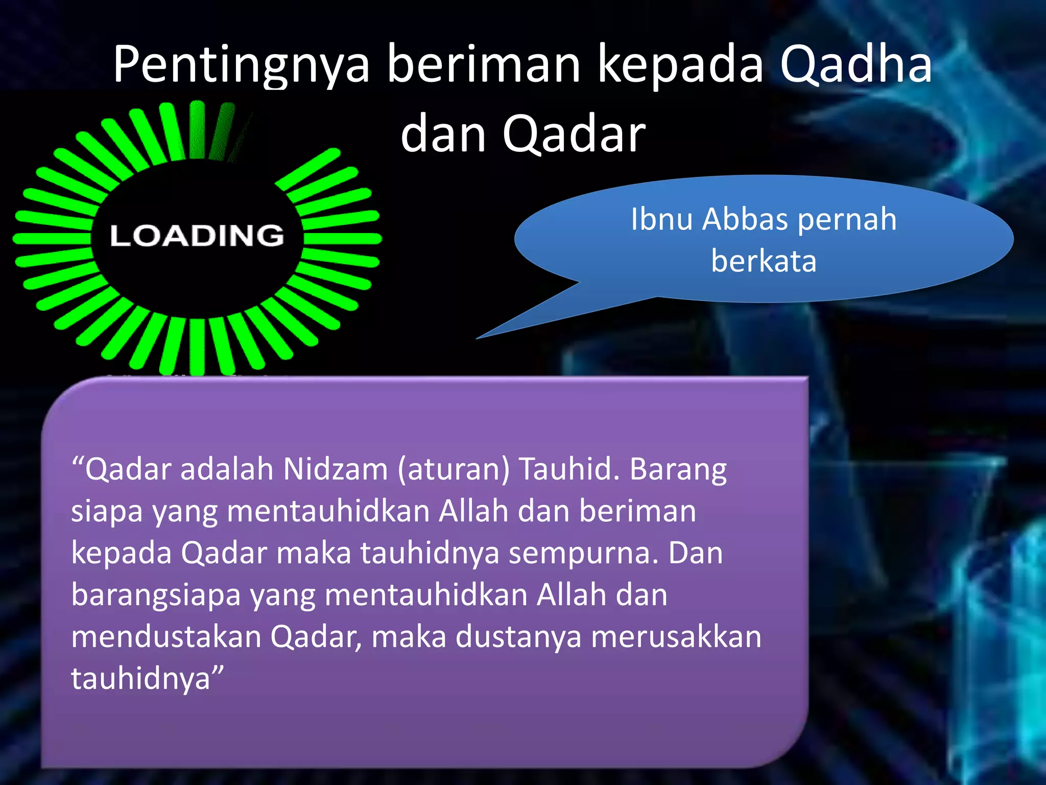 Qadha dan qadar | PPT