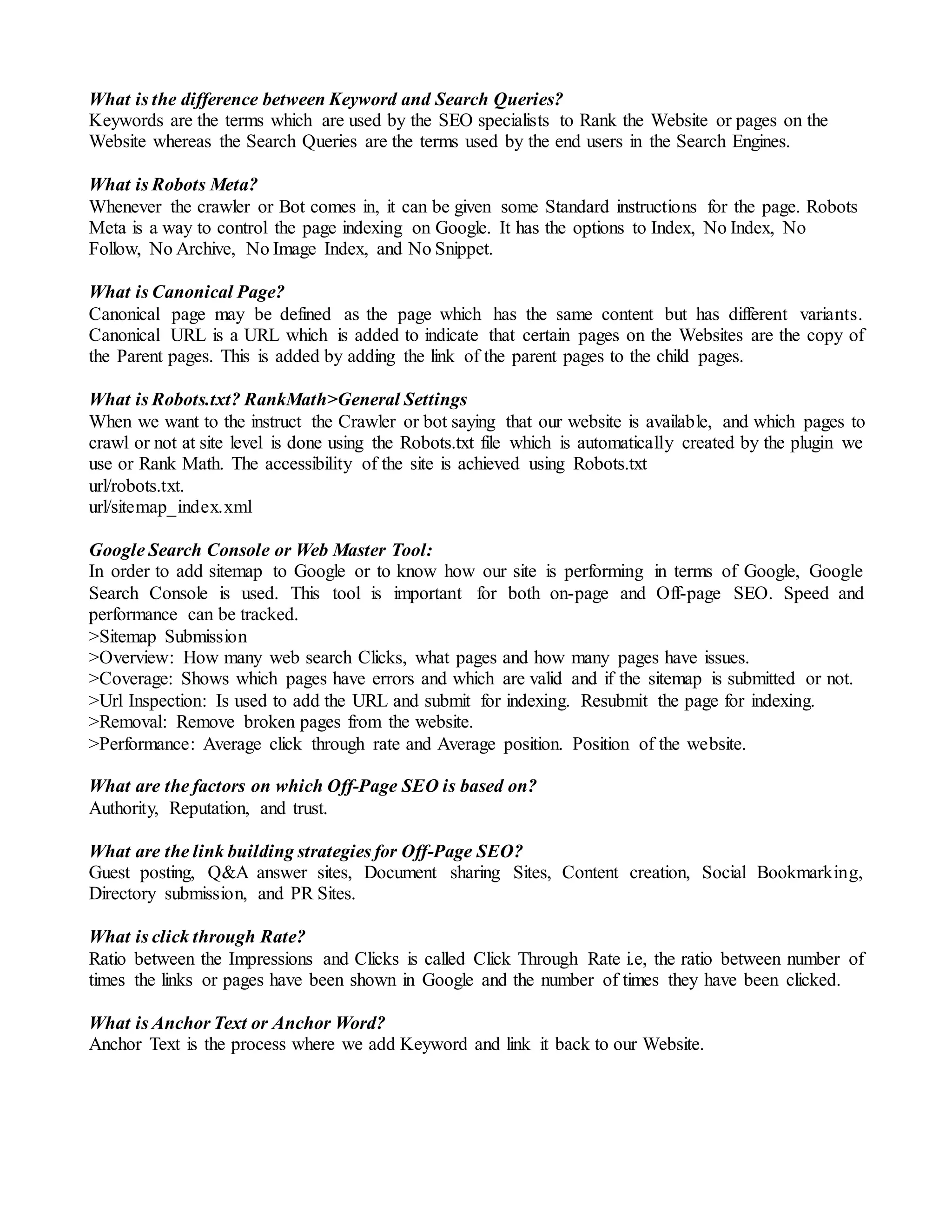 Digital Marketing Important Questions and Answers. | DOCX