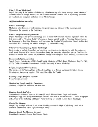 Digital Marketing Important Questions and Answers. | DOCX