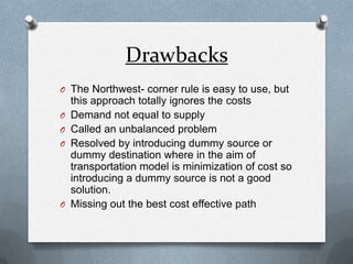 Transportation Modelling - Quantitative Analysis and Discrete Maths | PPTX