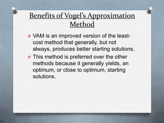 Transportation Modelling - Quantitative Analysis and Discrete Maths | PPTX