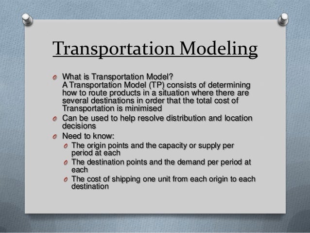 Transportation Modelling Quantitative Analysis And Discrete Maths