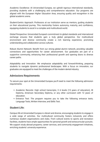 Universidad Europea: Empowering Futures in Education | PDF