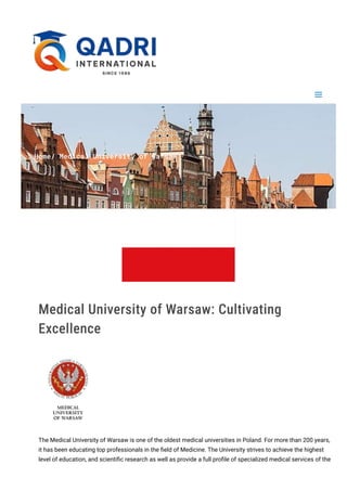 Medical University of Warsaw | Study Medicine in Warsaw | PDF