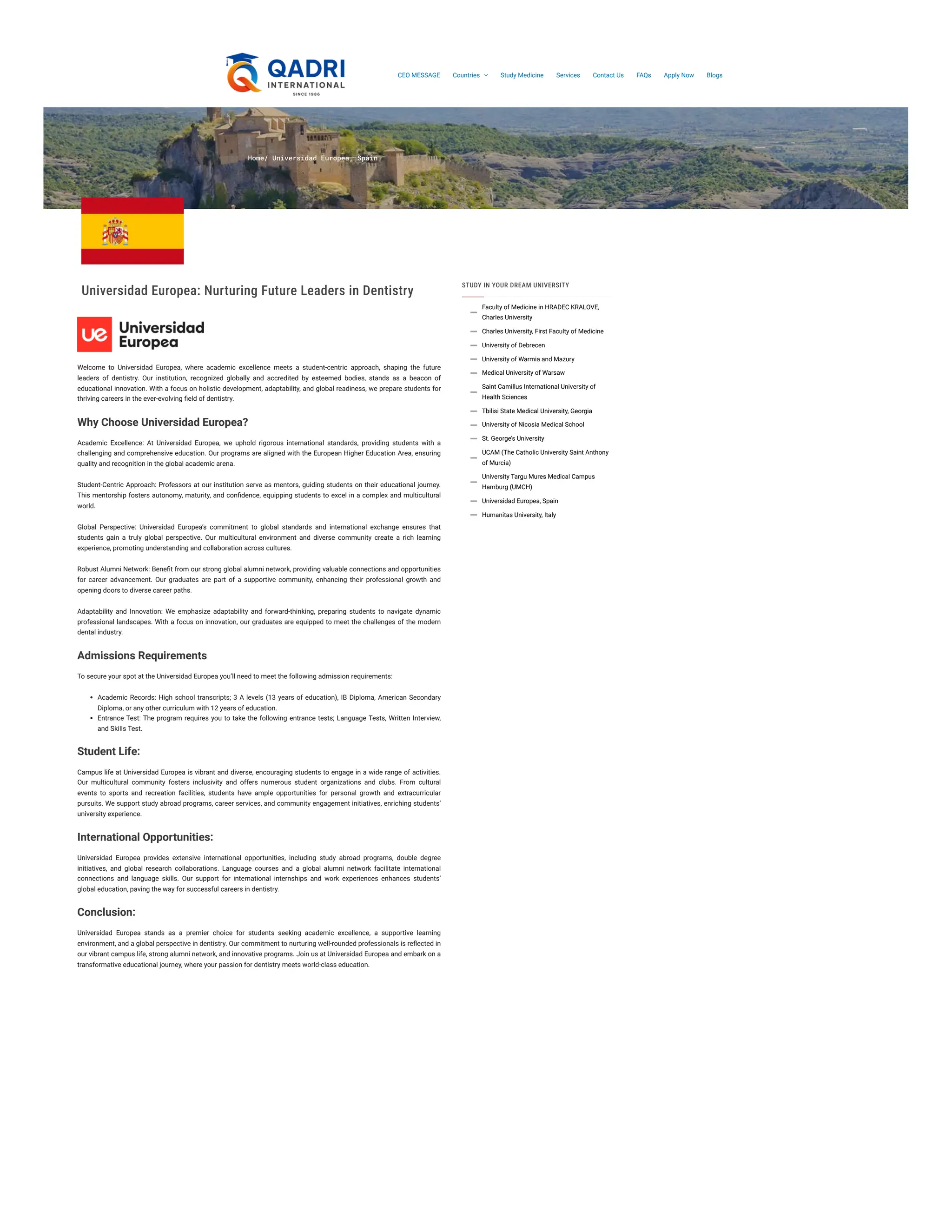 Study Abroad: Benefits of Enrolling at Universidad Europea | PDF