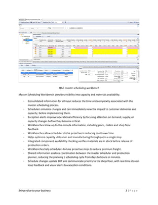 QAD solution (ENG) | PDF