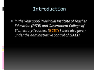Quaid E azam Academy For Educational Development QAED | PPTX