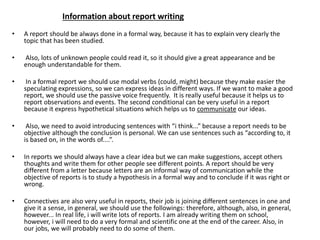 Writing a report | PPTX