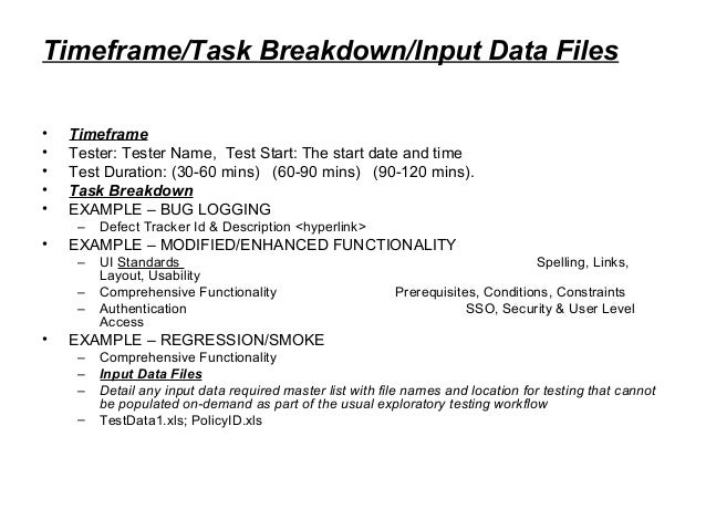 Qa Exploratory Test Charter Template