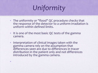 QC Gamma Camera | PPTX