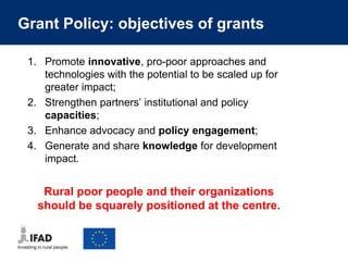 Overview of IFAD 2015 Grant Policy | PPTX