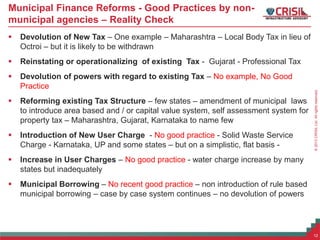 Municipal Finance Reforms Good Practices | PPTX
