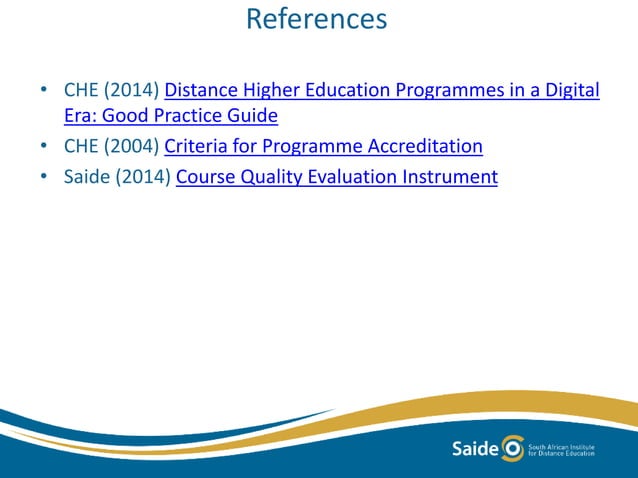 Quality Considerations in eLearning | PPT