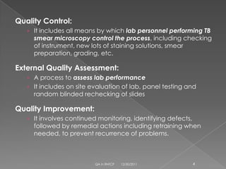 Quality Assurance in RNTCP | PPTX