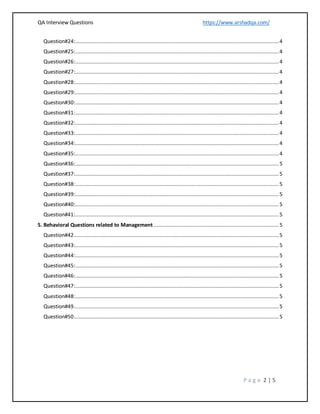 Software Quality Assurance Interview Questions | PDF