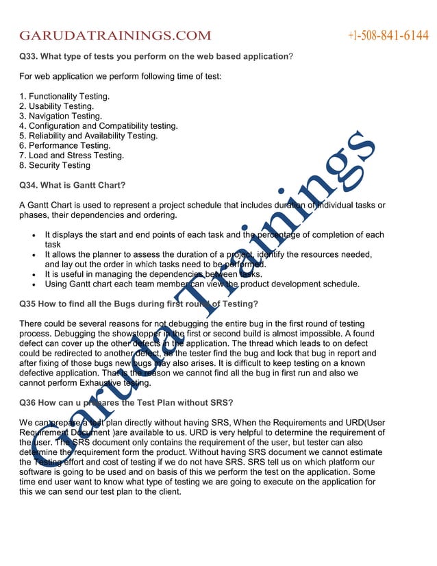 Qa interview questions and answers | PDF