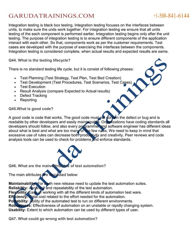 Qa interview questions and answers | PDF