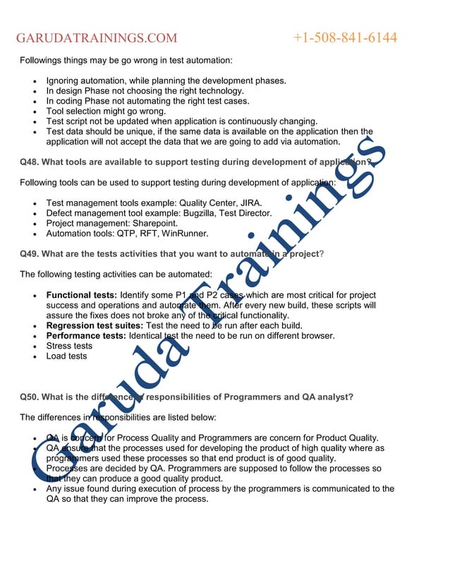 Qa interview questions and answers | PDF