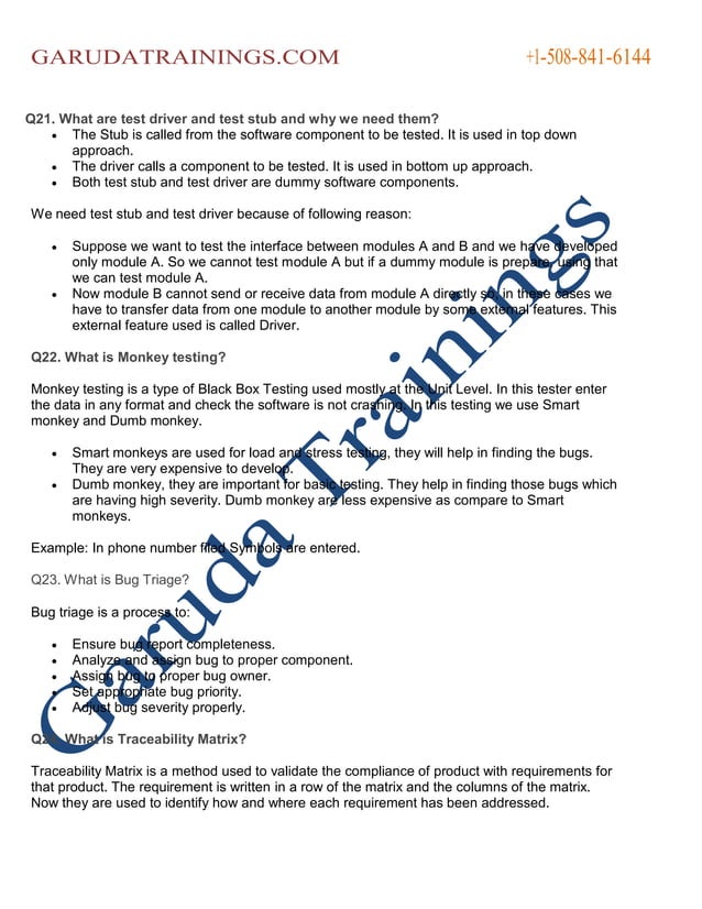 Qa interview questions and answers | PDF