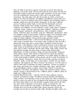 Qa interview questions and answers | DOCX