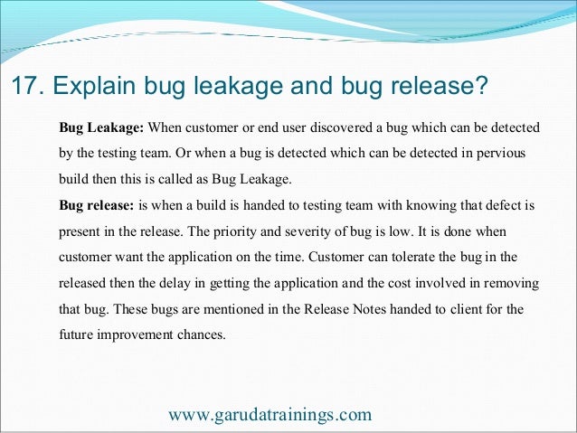 Qa Latest Interview Questions with Answers by Garuda Trainings