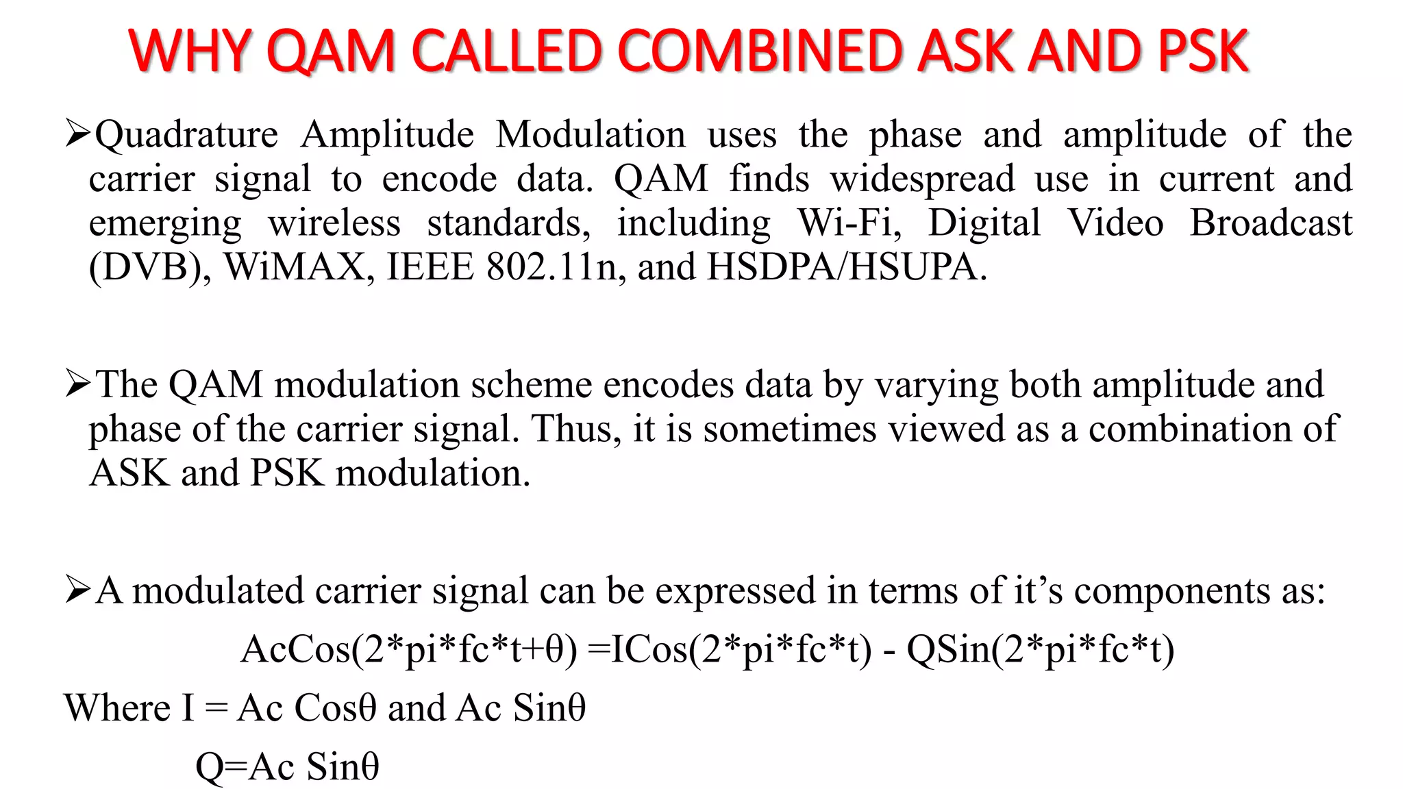 QUADRATURE AMPLITUDE MODULATION | PPTX