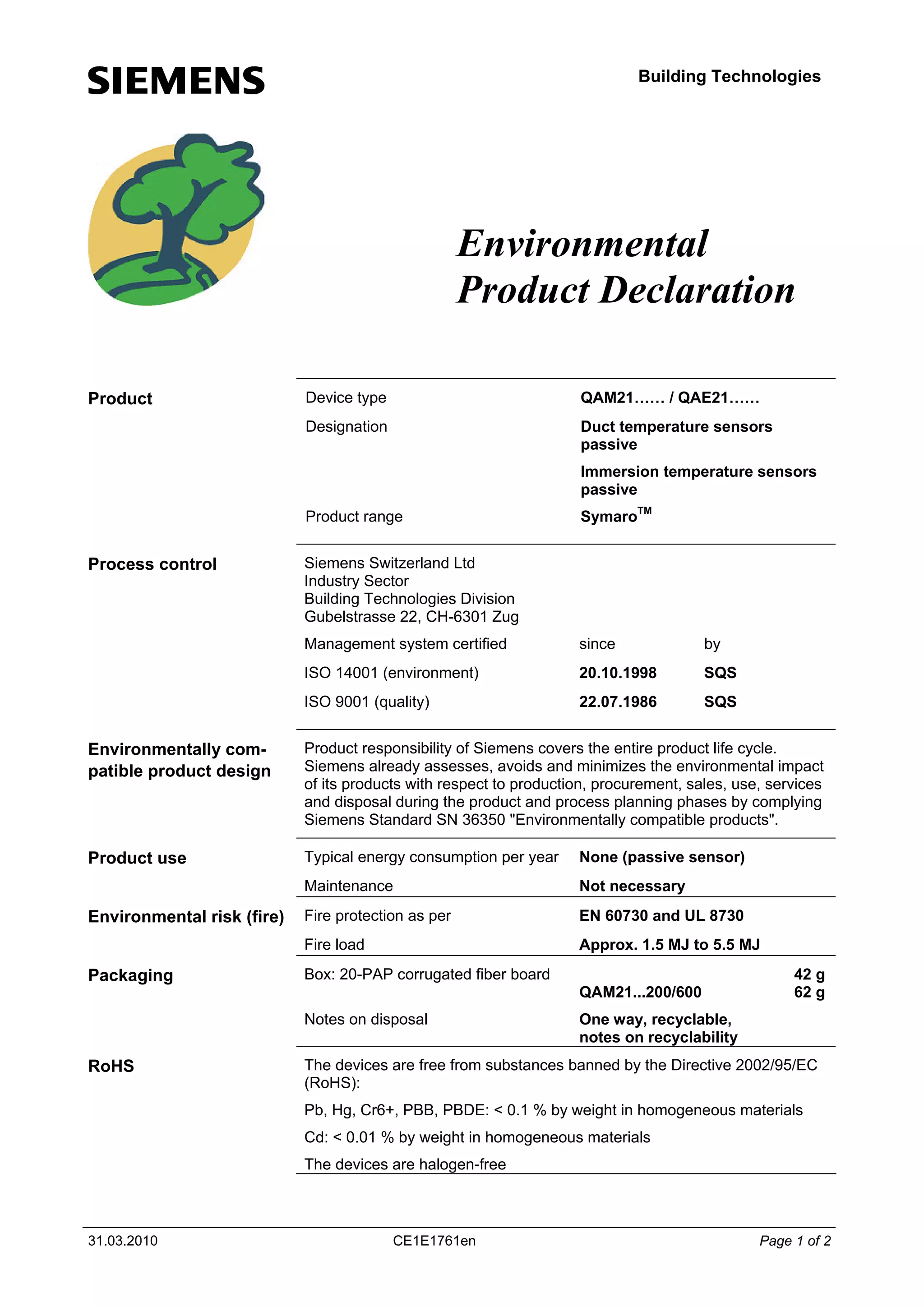Qam2110.040 conformite environnementale_en | PDF