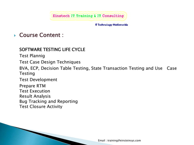 Qamanualtestingtraining 130903030648-phpapp01 | PPTX