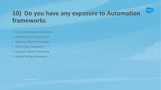 Qa mockup interview for automation testing | PPTX