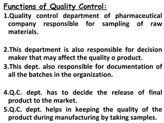 QUALITY CONTROL AND QUALITRY ASSURANCE | PPT