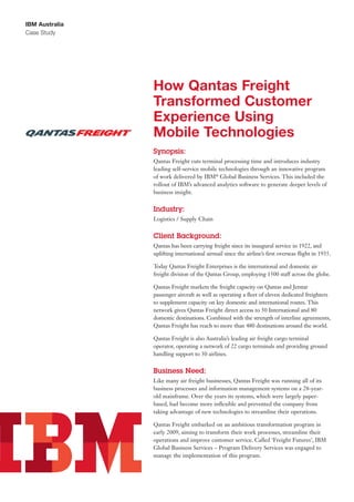 Qantas freight case_study_final | PDF