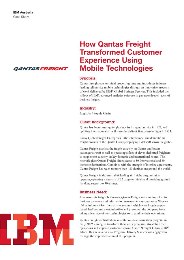 Qantas freight case_study_final(1) | PDF
