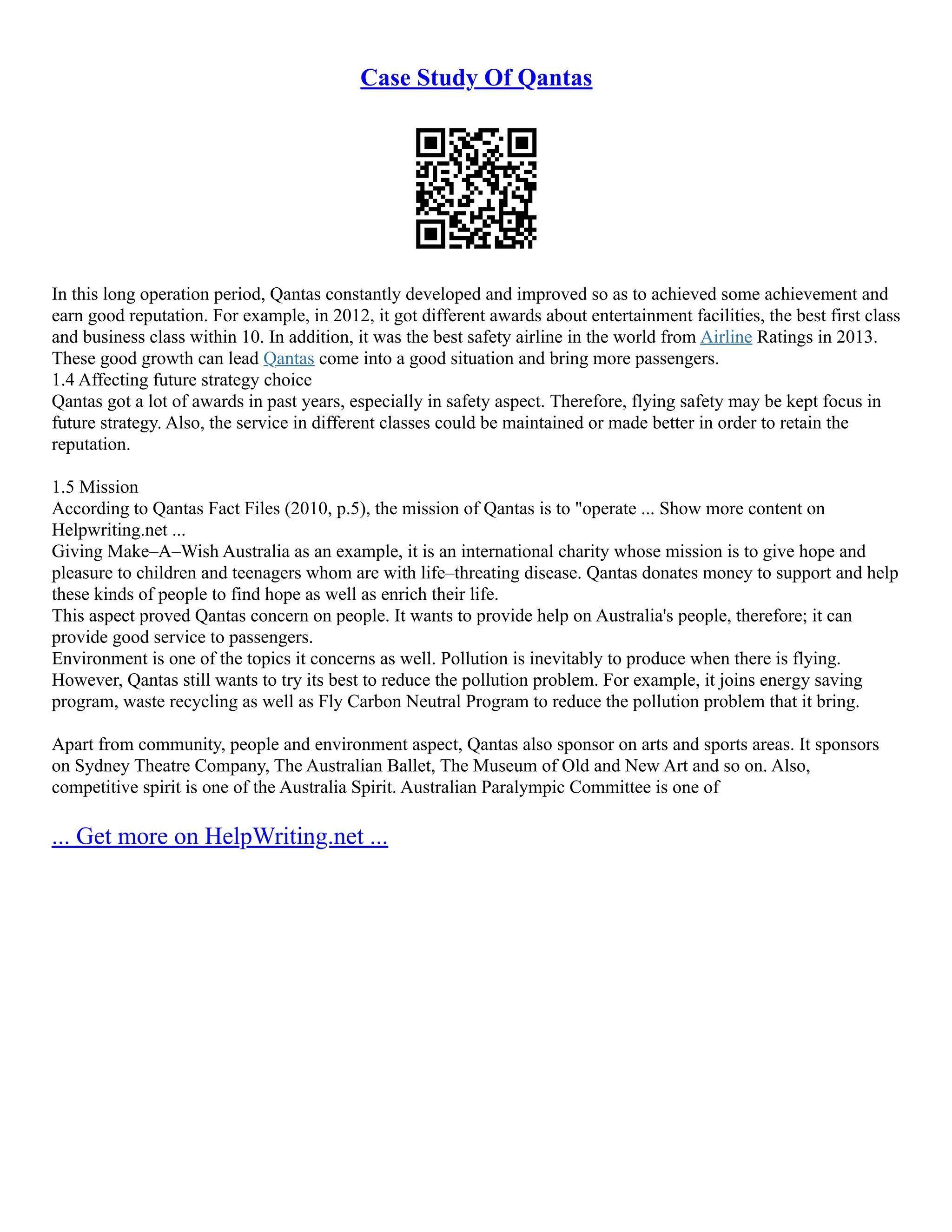 Qantas Life Cycle | PDF