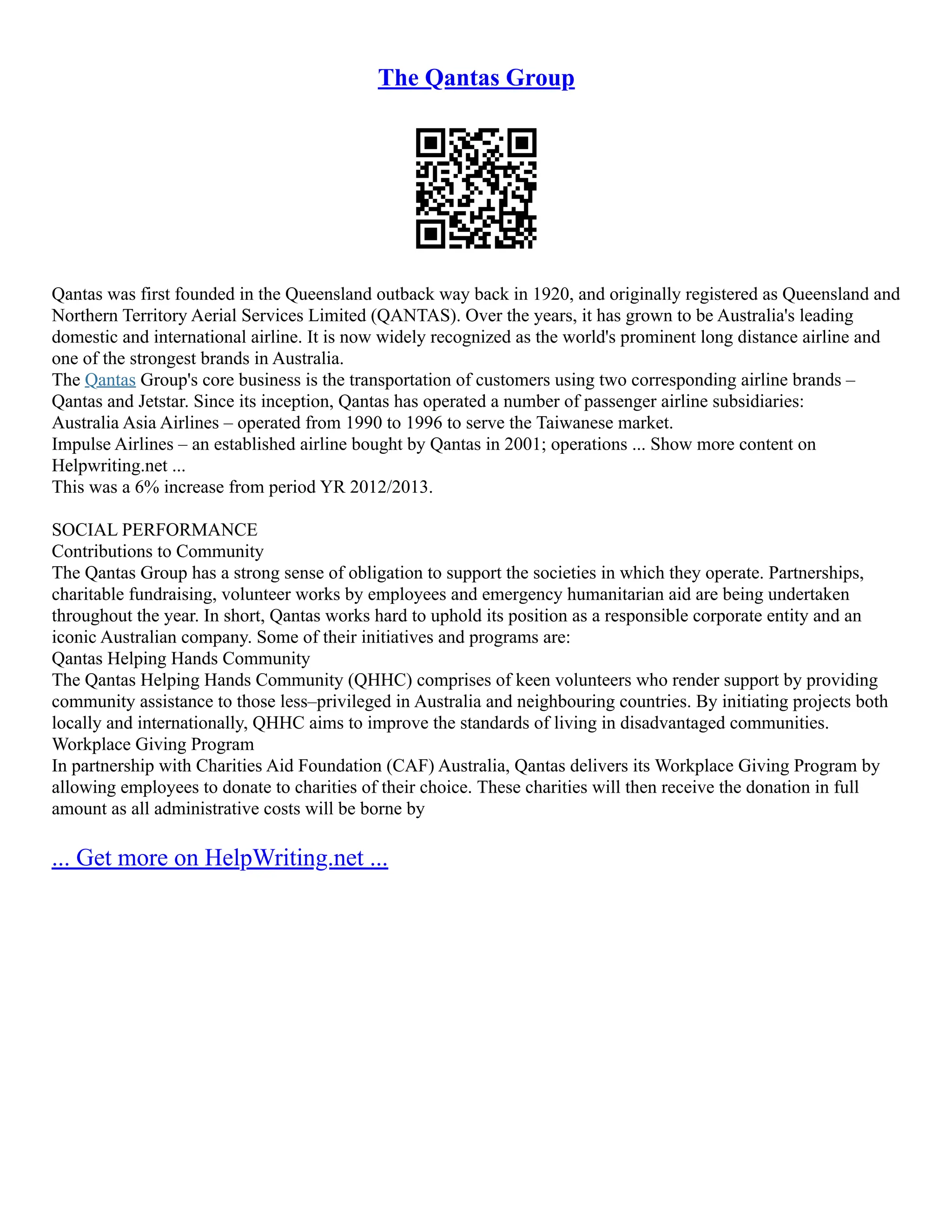 Qantas Life Cycle | PDF