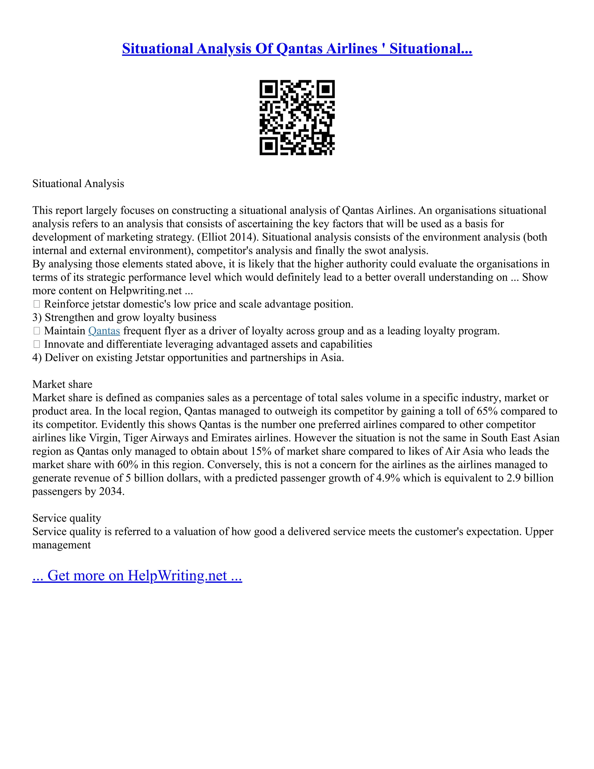 Qantas Life Cycle | PDF