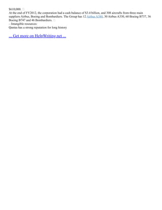 Qantas Life Cycle | PDF
