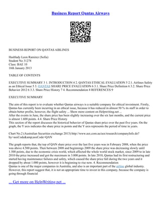Qantas Life Cycle | PDF