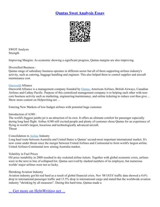 Qantas Life Cycle | PDF
