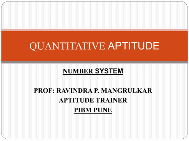 Qa number system | PPTX | Computing | Technology & Computing