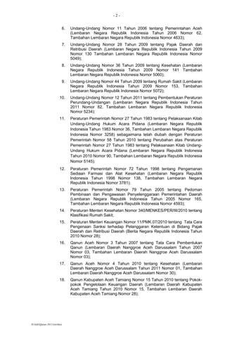 Qanun kabupaten aceh tamiang nomor 15 tahun 2011 | PDF