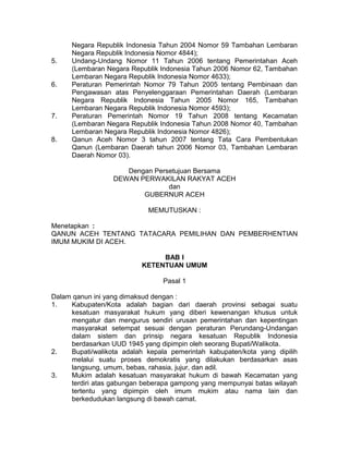Qanun Kabupaten Aceh Besar Nomor 3 Tahun 2009 | DOC