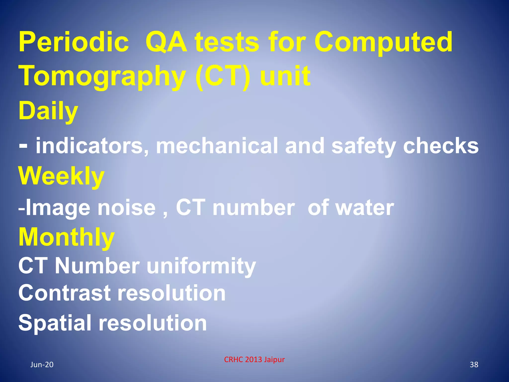 Qa of ct and mamography | PPT